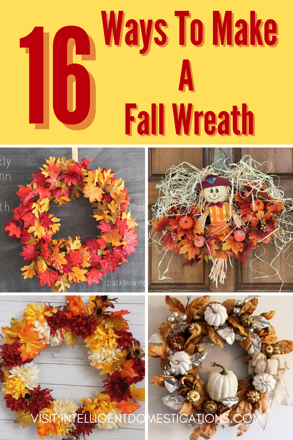 16 Ideas To Make A Fall Wreath - Intelligent Domestications