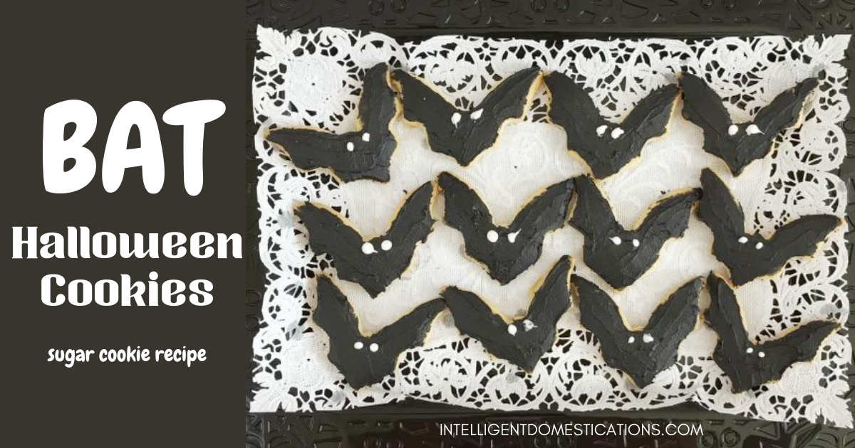 Flying Bats Halloween Sugar Cookies Recipe - Intelligent Domestications