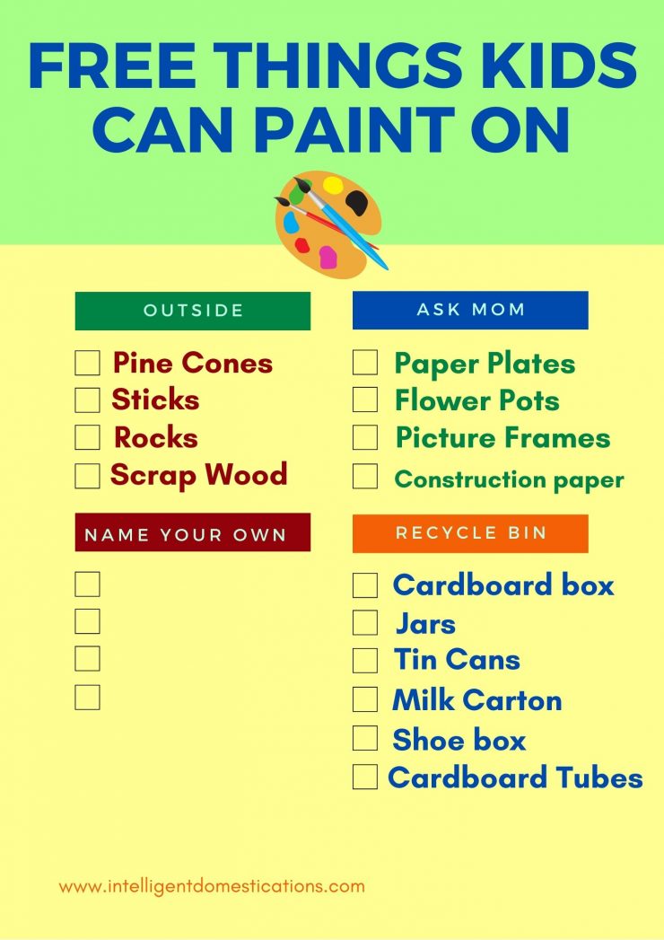13 Easy Paint Projects For Kids Stuck At Home - Intelligent Domestications