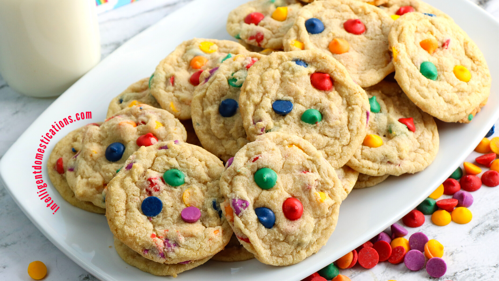 The Best Rainbow Chip Cookies Recipe - Intelligent Domestications