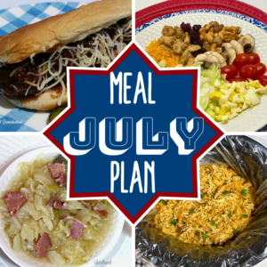 Weekly Menu Plan July Week 4 - Intelligent Domestications
