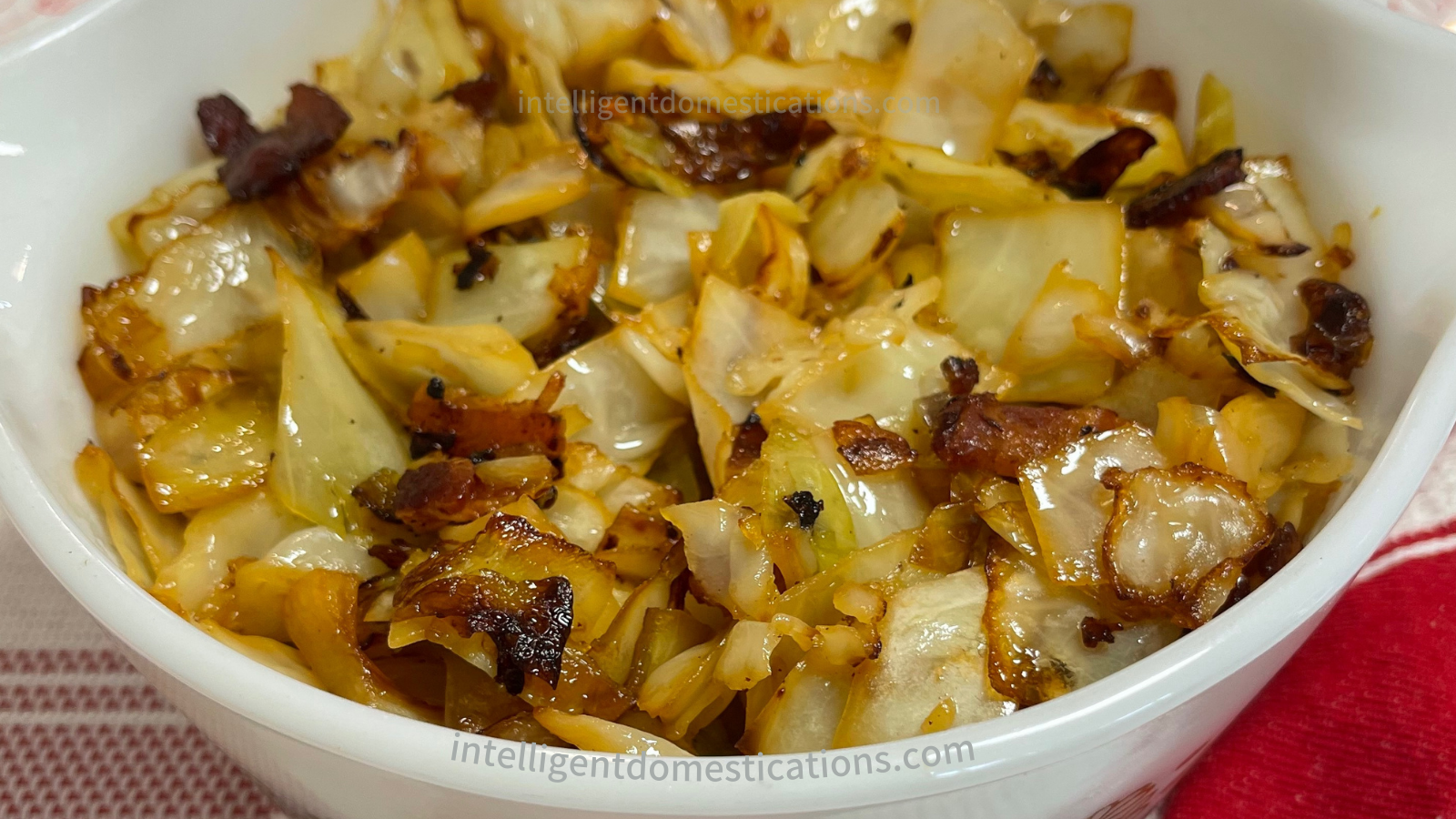 Southern Fried Cabbage Recipe with Bacon - Intelligent Domestications